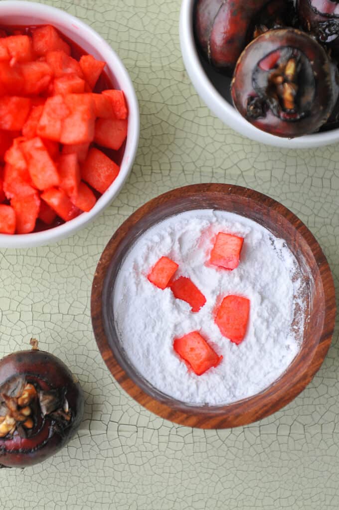 Red Rubies Dessert (Tub Tim Grob) - Rachel Cooks Thai