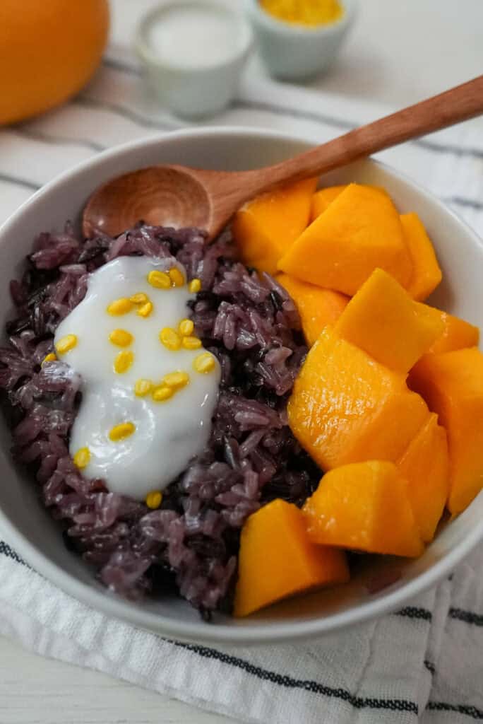 Black Sticky Rice with Mango - Rachel Cooks Thai